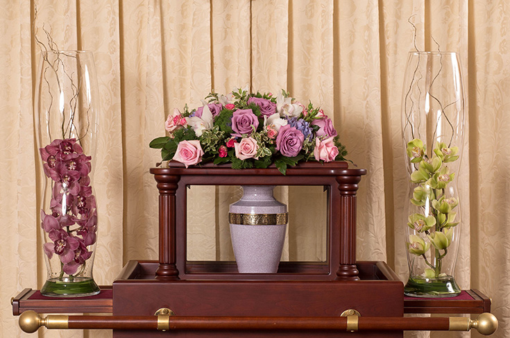 Pink Flowers For The Urn - Same-day Delivery Nationwide