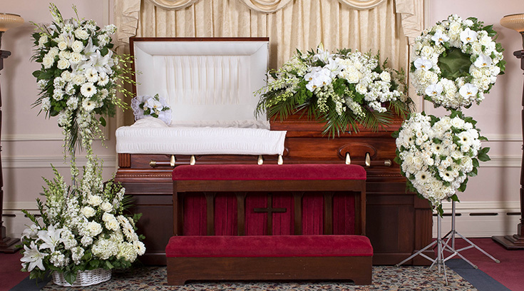 Elegant White Funeral / Sympathy Flowers - Same-day Delivery Nationwide